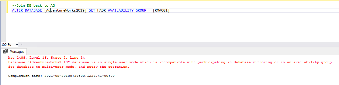 Database in restoring state and single user mode? See why and how to ...