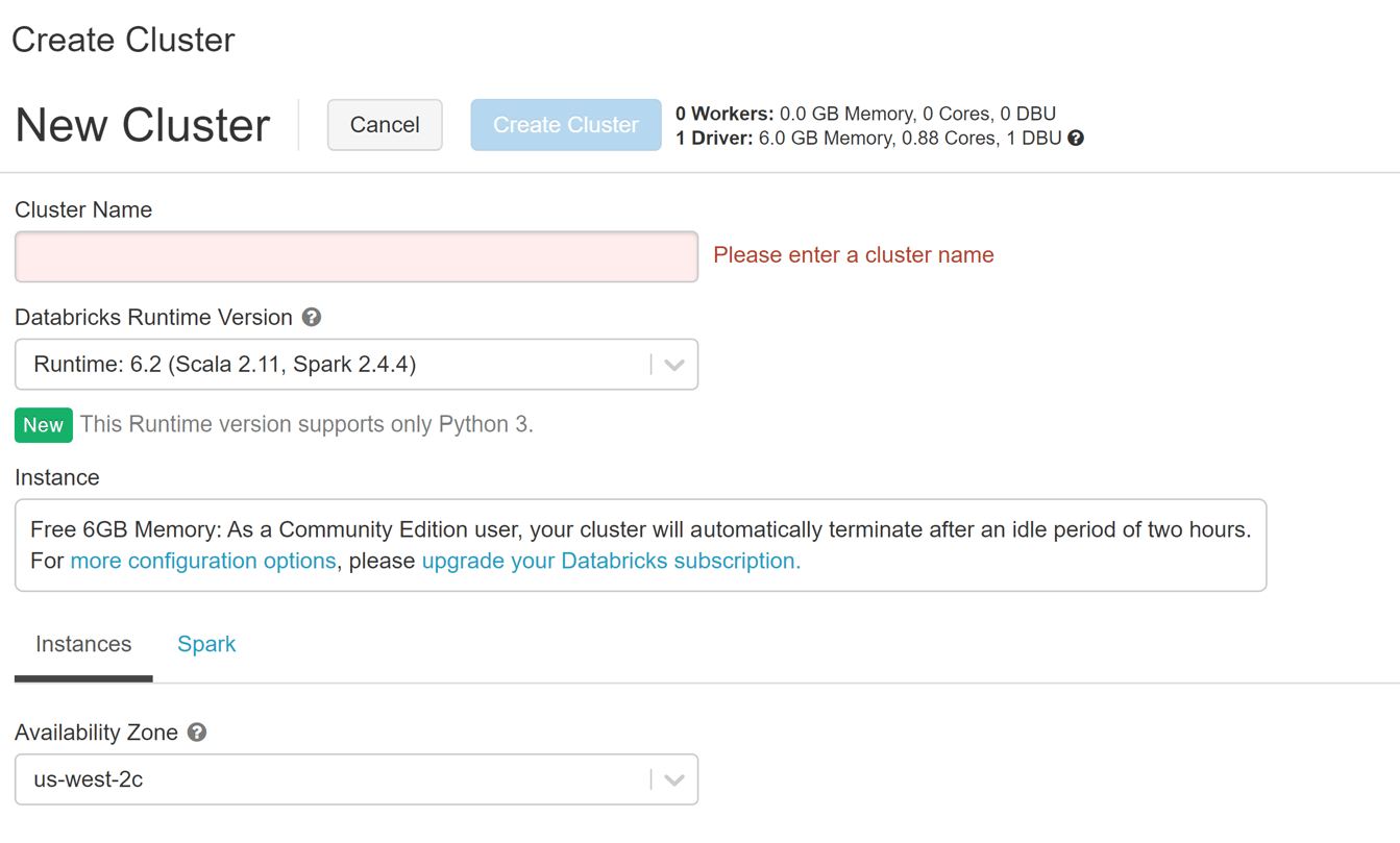 Databricks Structured Streaming - Part 1 (Creating the Cluster)